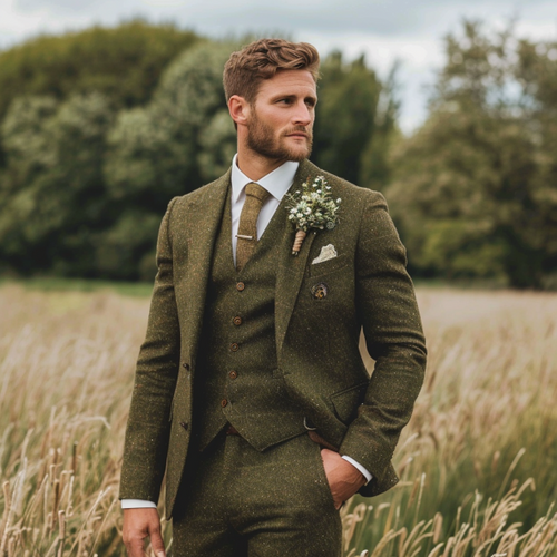 Command Attention: The Army Green Suit for Men – Sweetearing UK